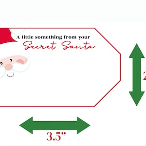 Printable Secret Santa Christmas Gift Tags | Printable Gift Tags ...