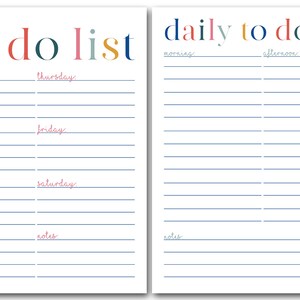 Printable Daily and Weekly to Do Lists | Task List Printable ...