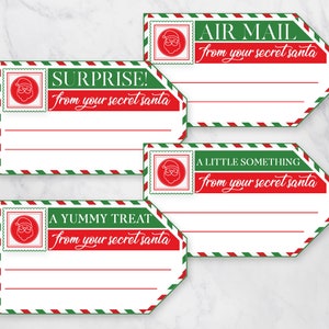 Printable Secret Santa Christmas Gift Tags | Printable Gift Tags ...