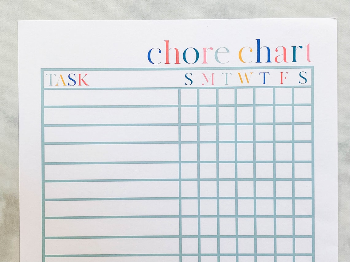 Printable Kids Chore Charts | Kids Chore Chart | Responsibility Chart ...