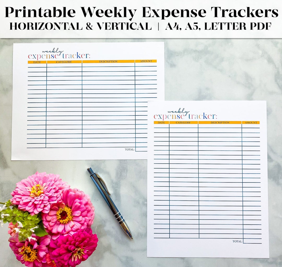 Weekly Expense Tracker Printables | Finance Tracker | Finance Planner ...
