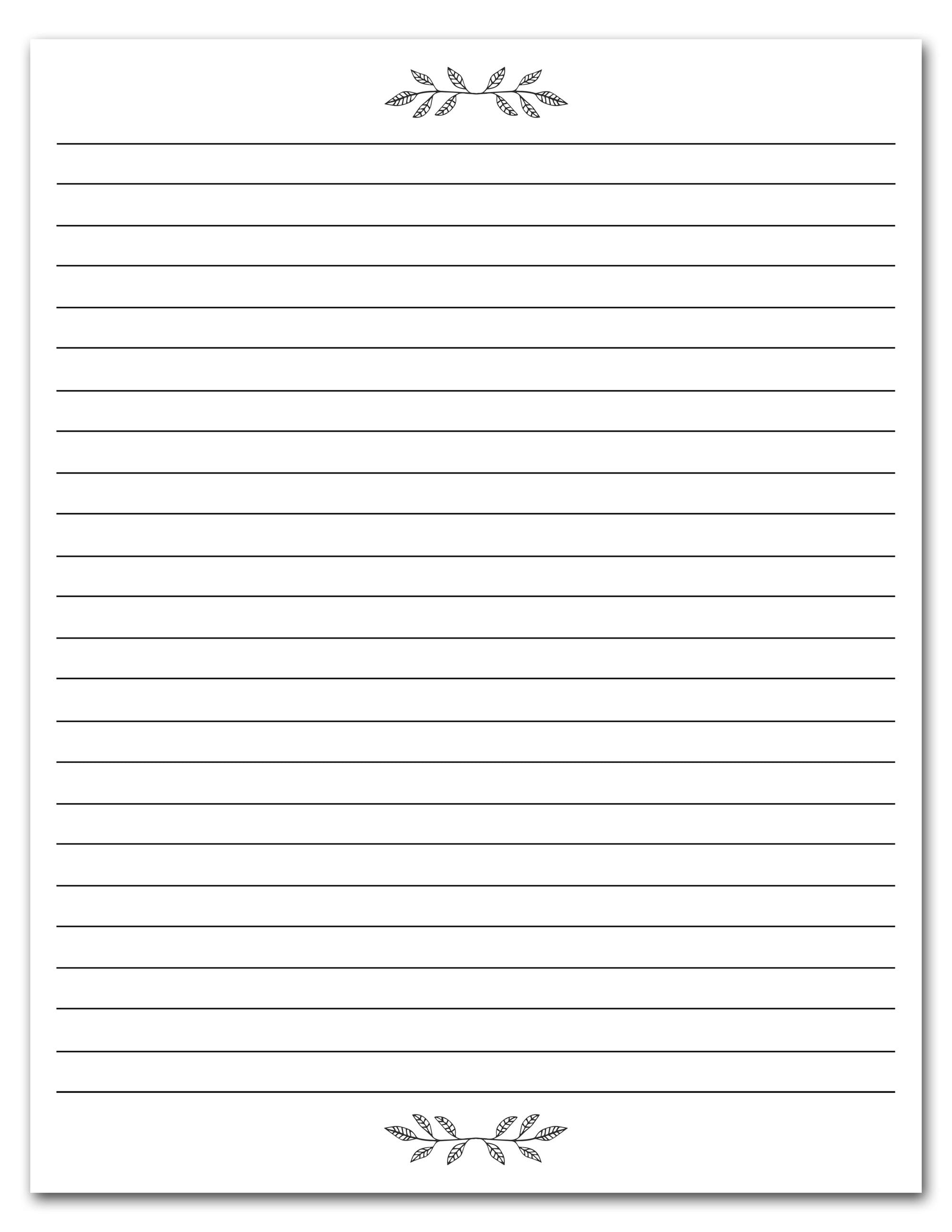 Simple Printable Lined Writing Paper | Letter Writing Paper | Letter ...