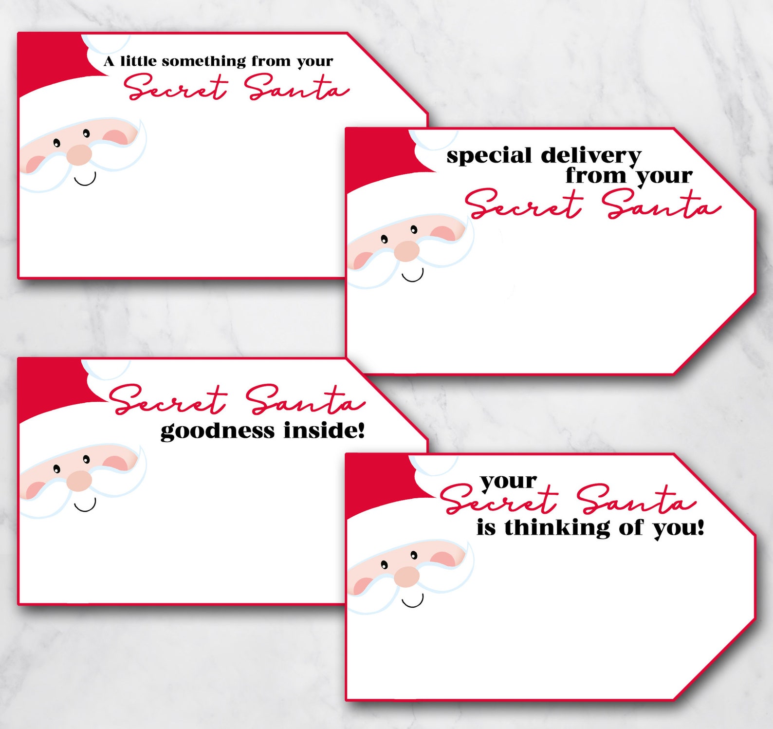 Printable Secret Santa Christmas Gift Tags | Printable Gift Tags ...