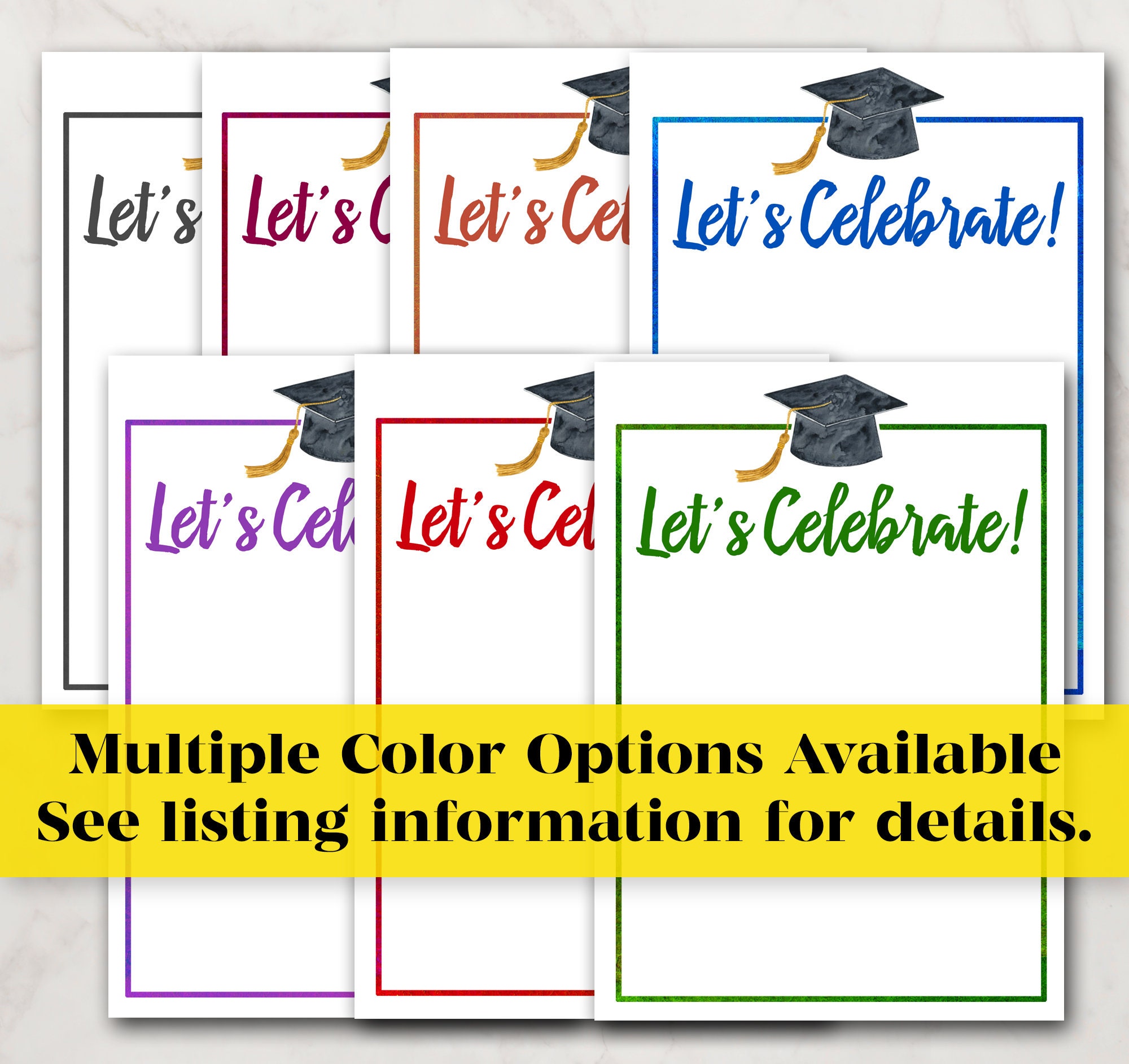 Printable Graduation Party Invitation With Red Accents | Editable ...