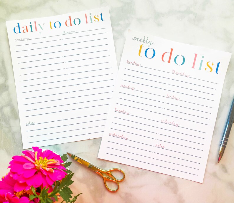 Printable Daily and Weekly to Do Lists | Task List Printable ...