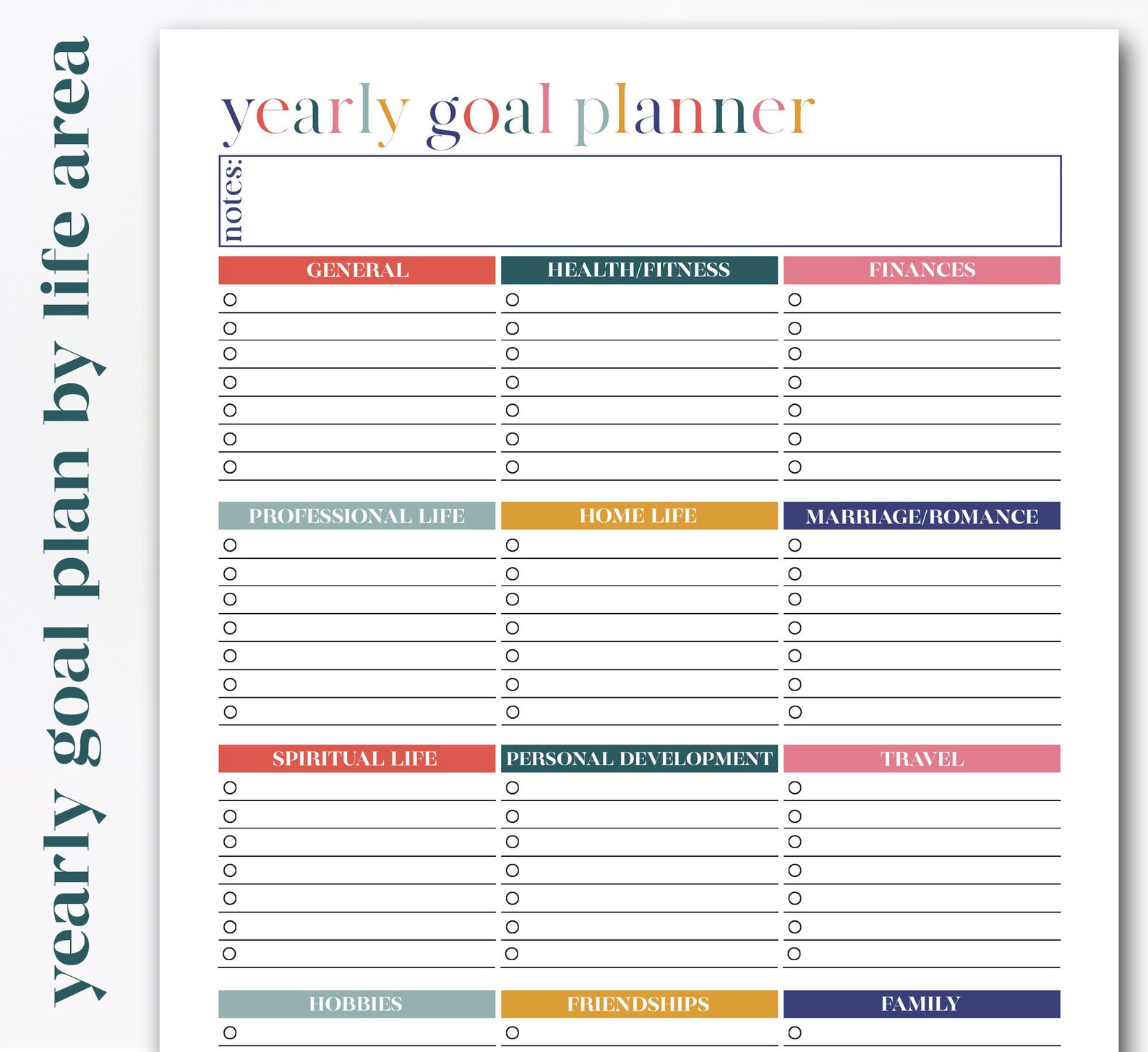 Editable & Printable Yearly Goal Planner | Habit Tracker | Goal Planner ...