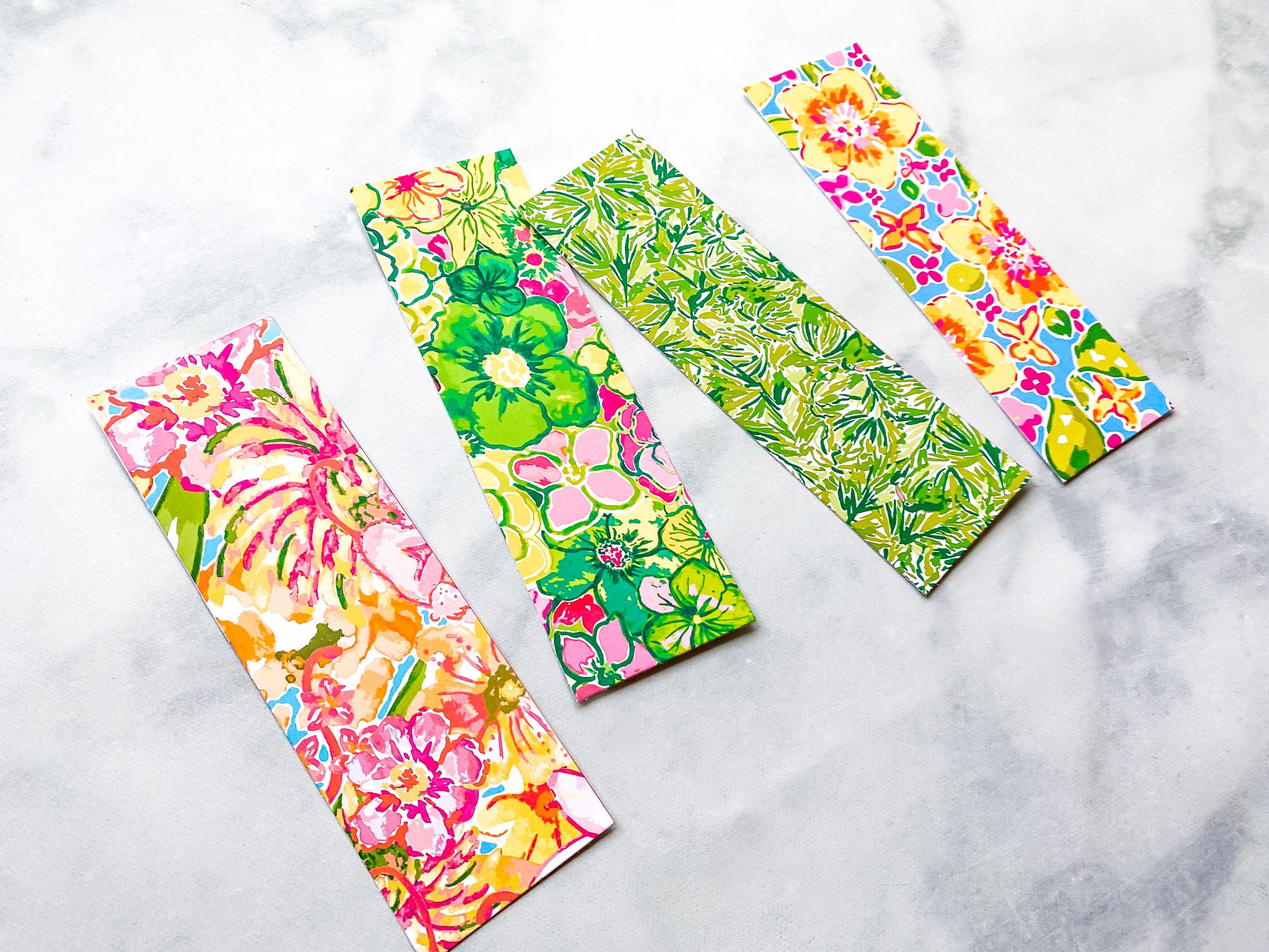 Preppy Printable Bookmarks With Fun Floral Tropical Design | Aesthetic ...
