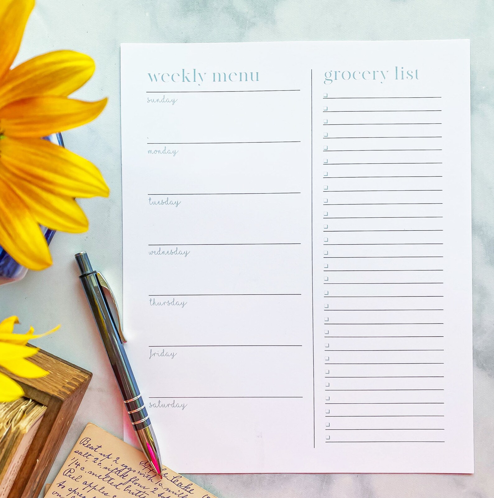 Printable Weekly Menu Plan | Meal Planner Printable | Menu Planner ...