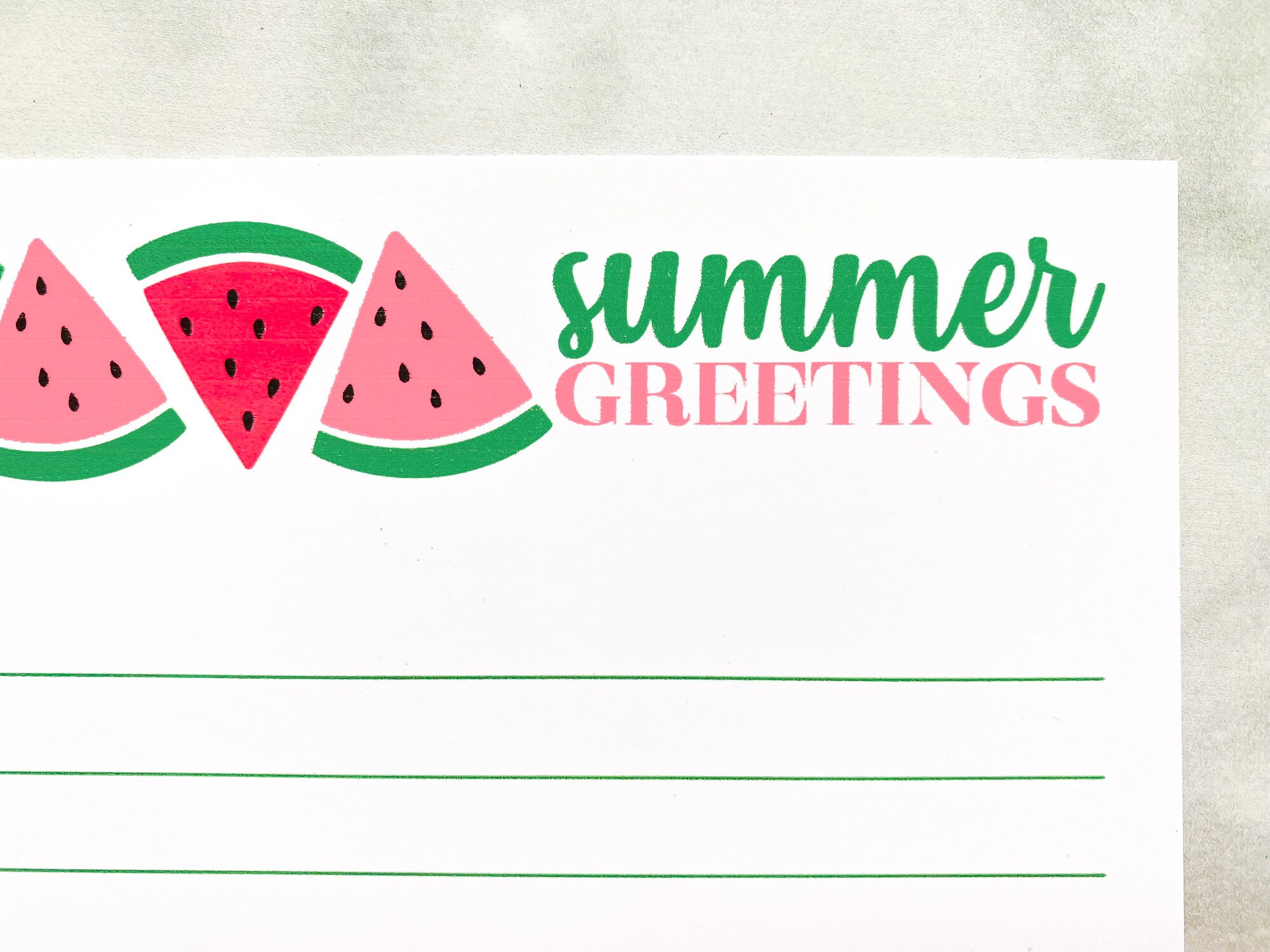 Watermelon Lined Stationery Printables | Summer Stationery | Printable ...