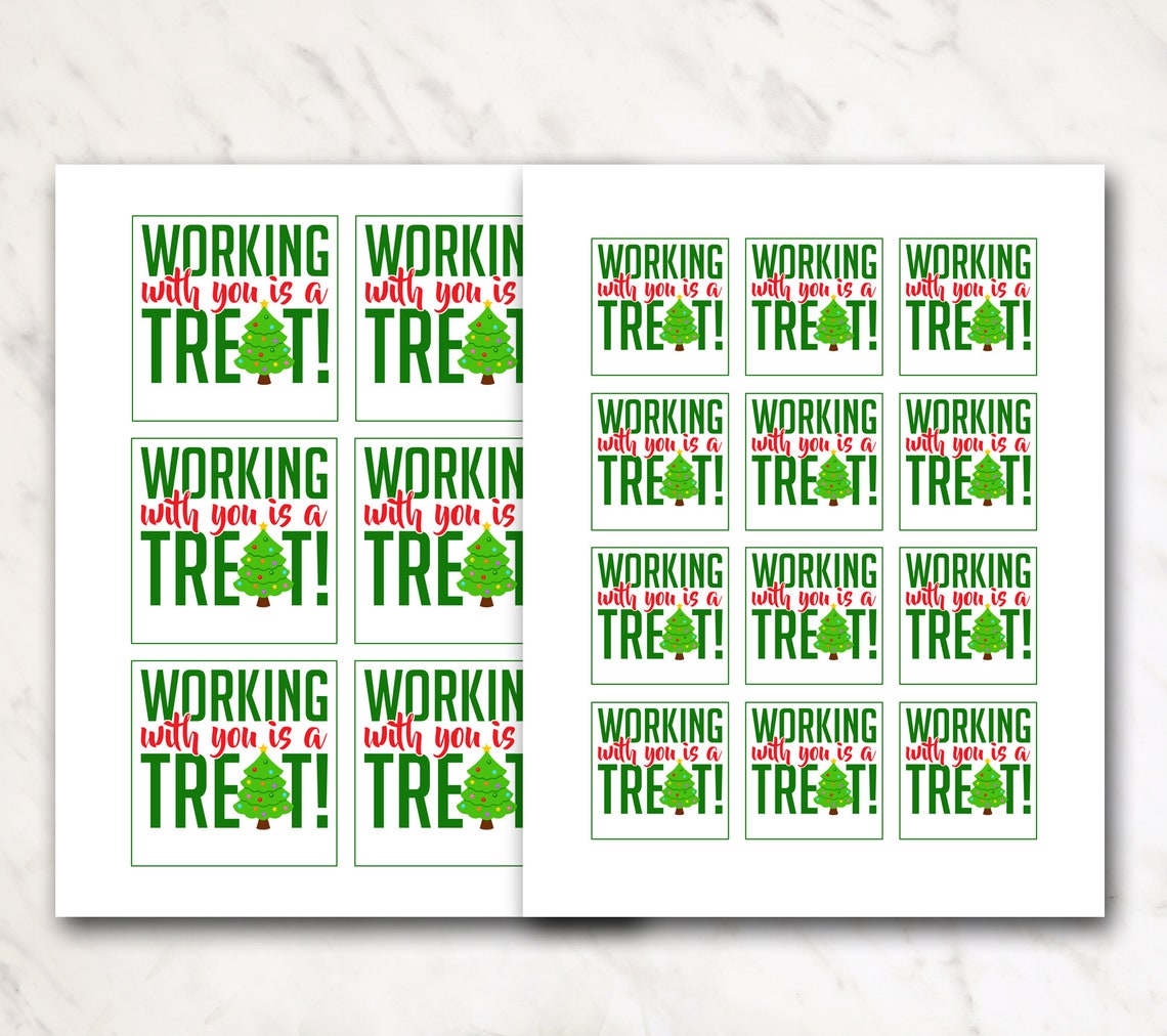 Printable Co-worker Christmas Gift Tags for Office Gifts | Christmas ...