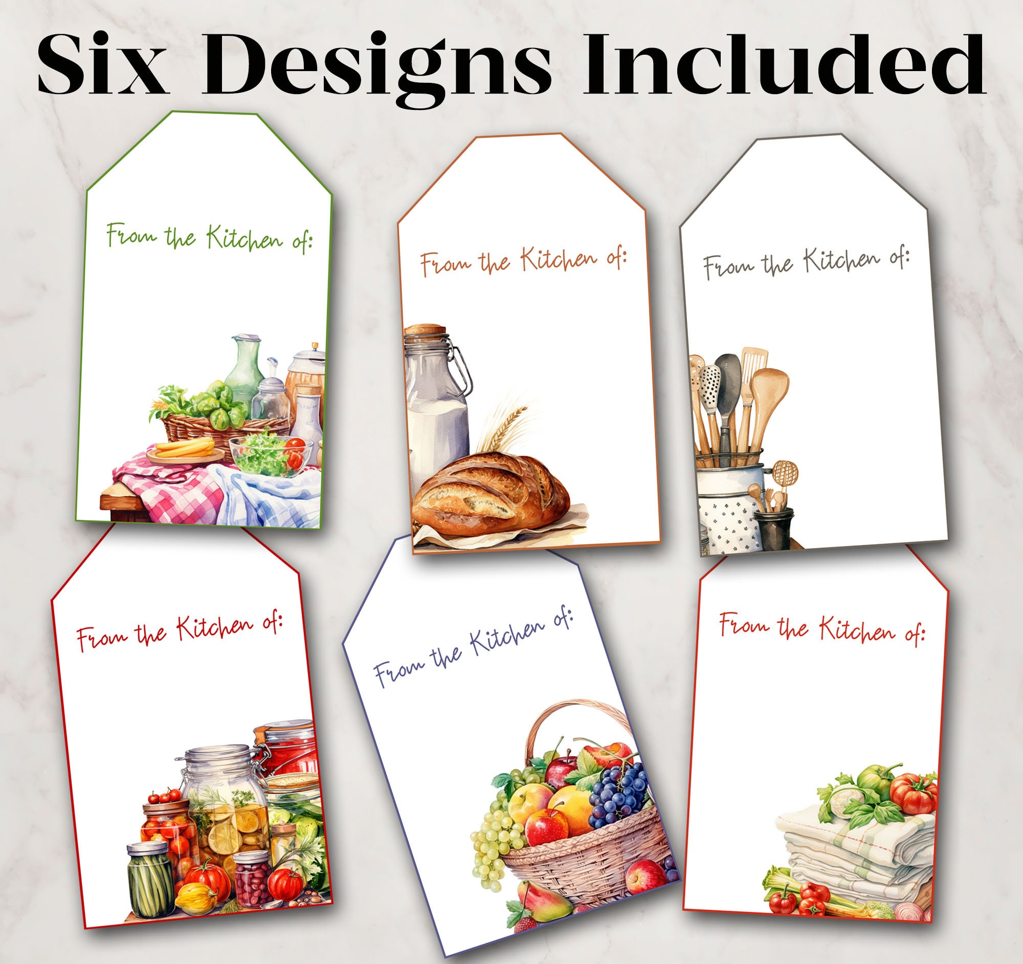 Printable FROM THE KITCHEN of Labels | Baking Labels Hang Tags ...