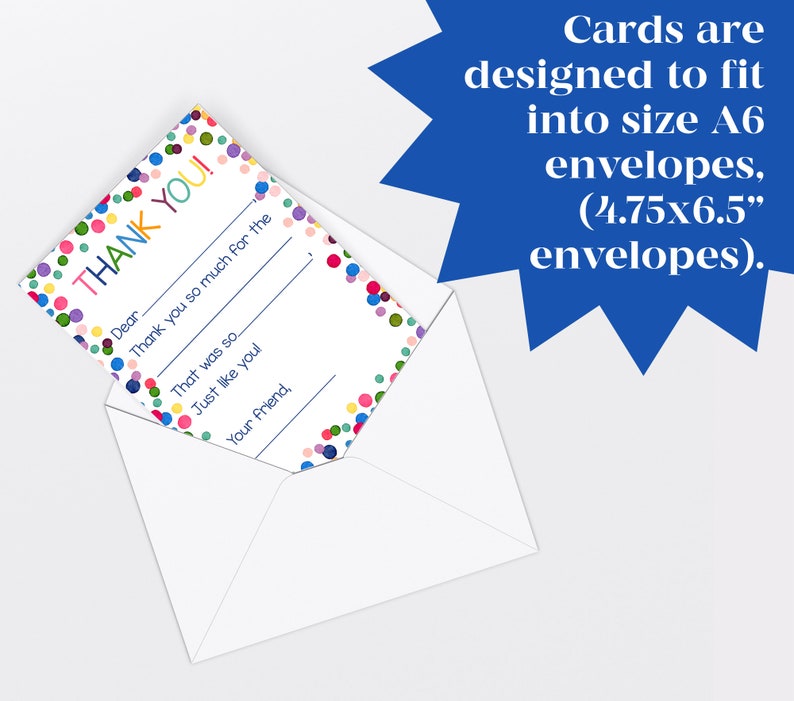 Fill-in-the-blank Thank You Cards Printable for Kids | Thank You Notes ...