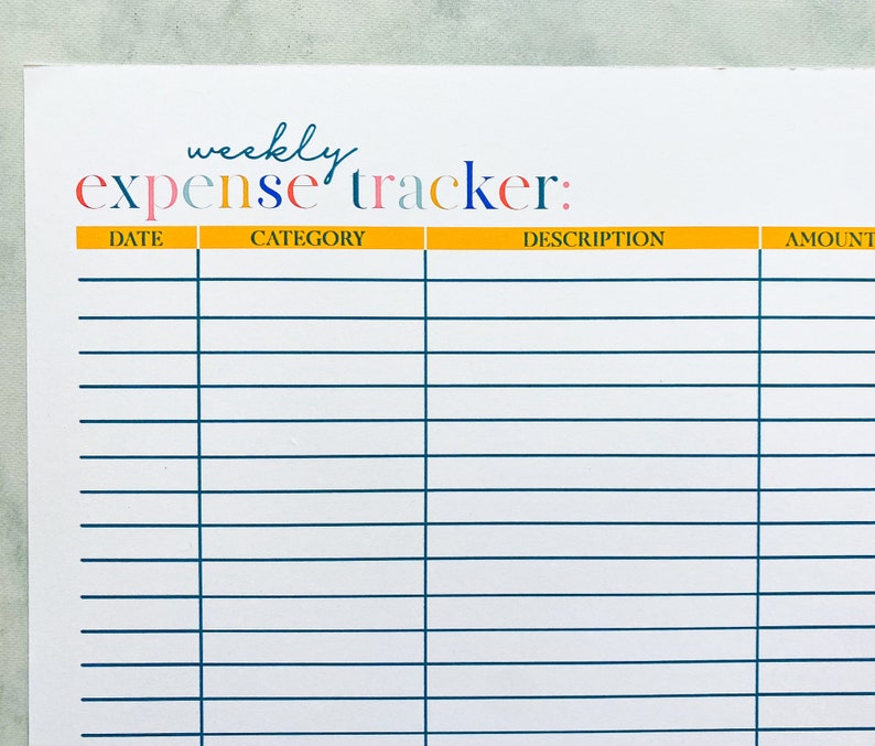 Weekly Expense Tracker Printables | Finance Tracker | Finance Planner ...
