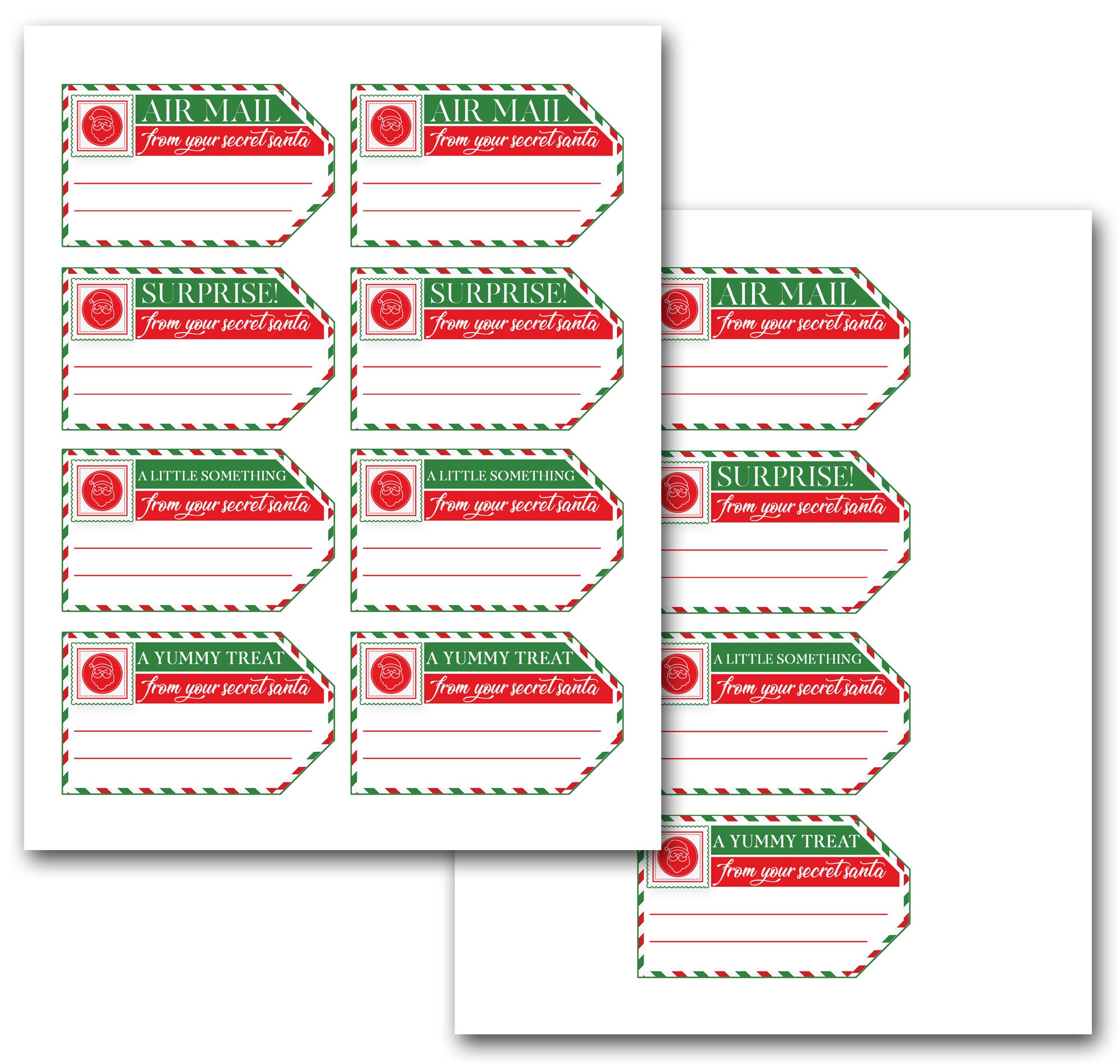 Printable Secret Santa Christmas Gift Tags | Printable Gift Tags ...