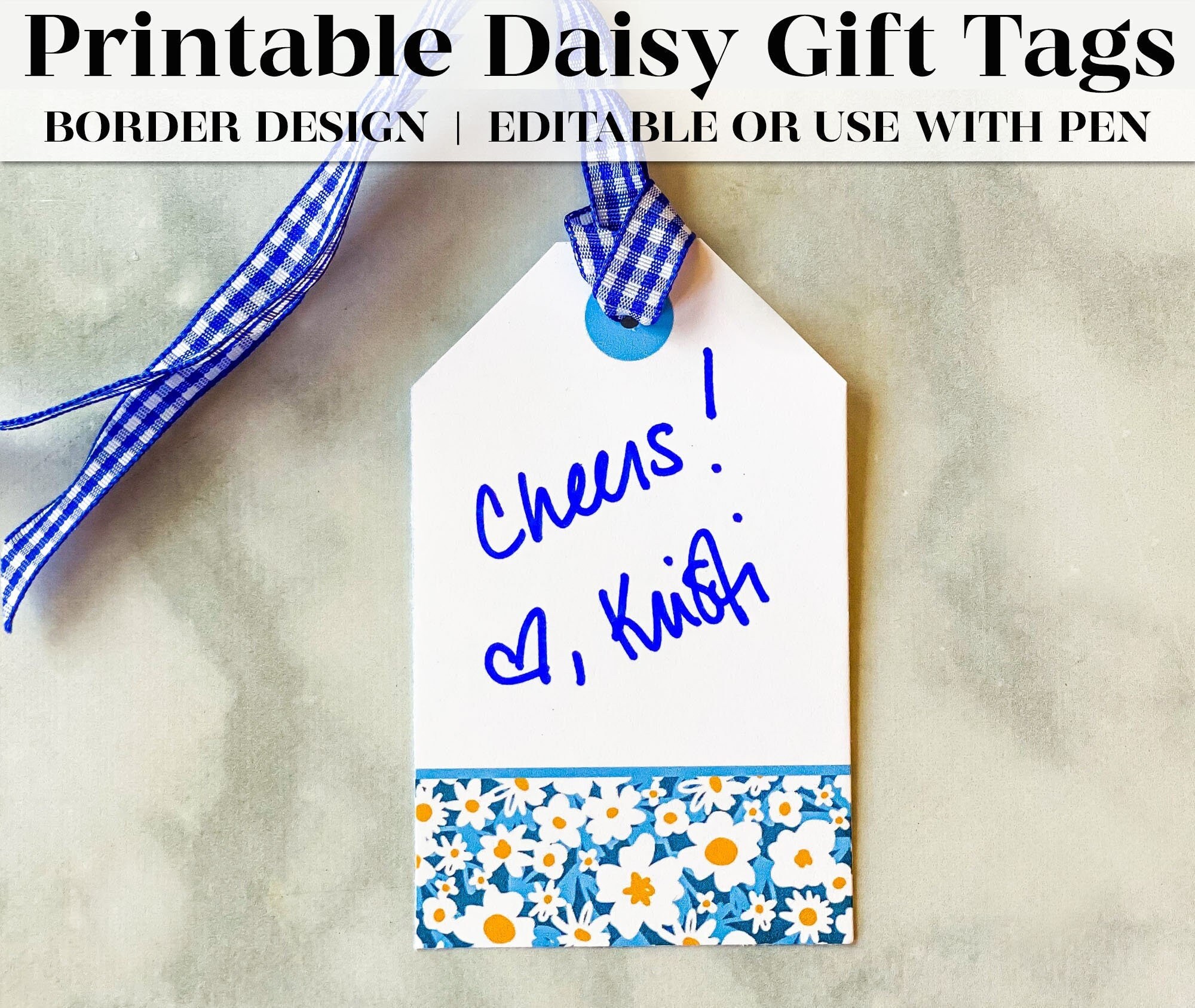Daisy Printable Gift Tags for Handmade Items | Daisy Gift Wrap ...