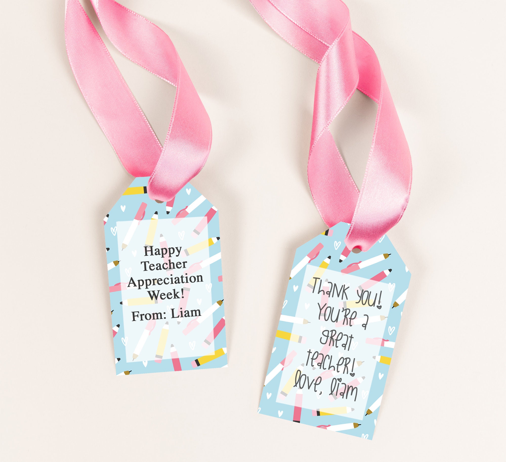 Printable Teacher Appreciation Gift Tags | Editable Template ...