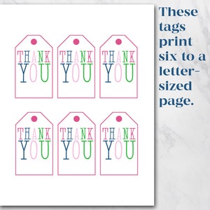 Printable Thank You Tags - EDITABLE! Colorful and Fun Printable Gift ...