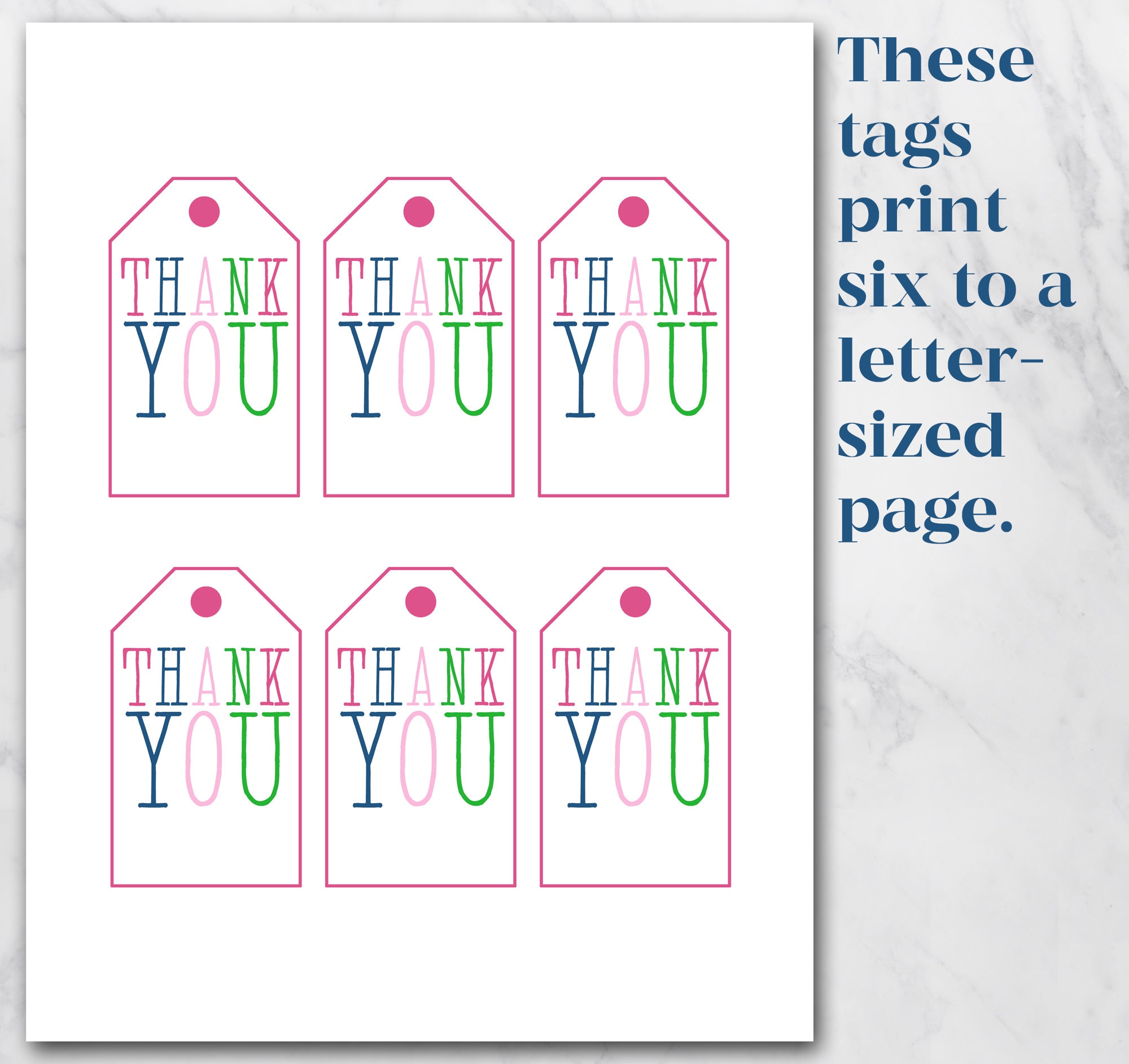 Printable Thank You Tags - EDITABLE! Colorful and Fun Printable Gift ...