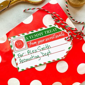 Printable Secret Santa Christmas Gift Tags | Printable Gift Tags ...