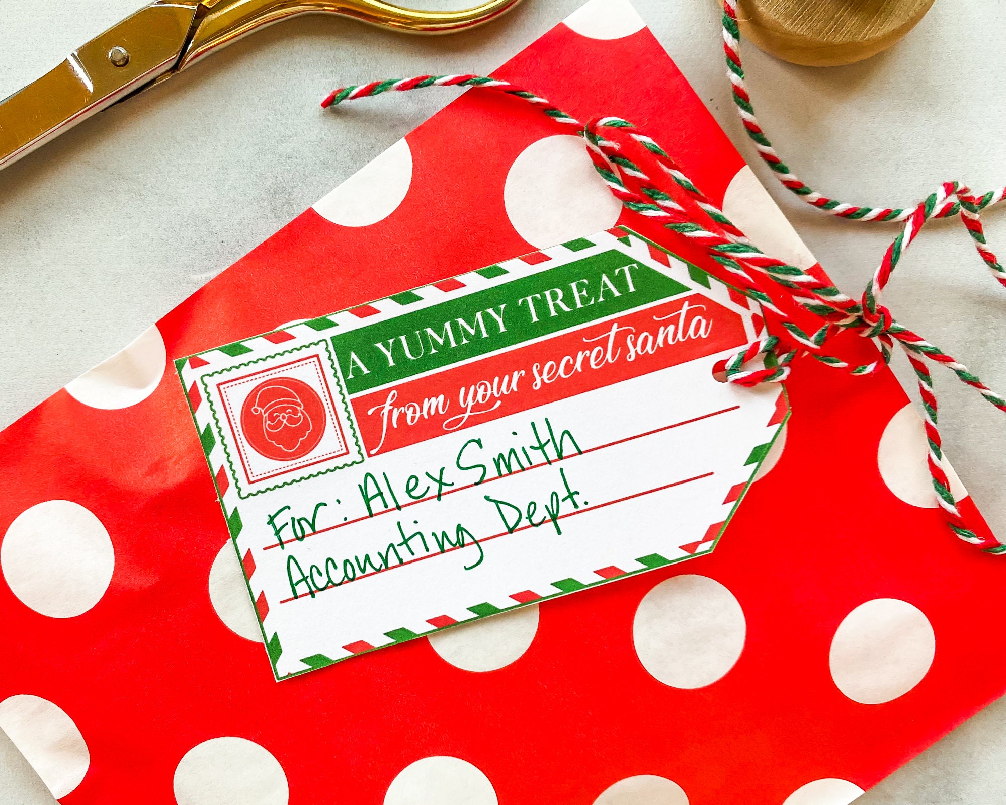Printable Secret Santa Christmas Gift Tags | Printable Gift Tags ...