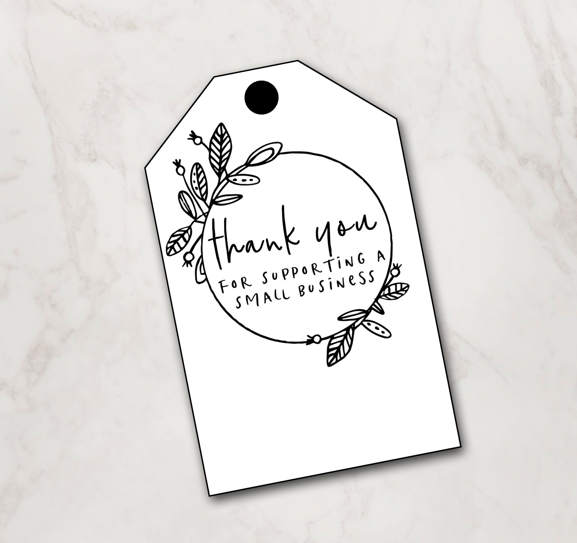 Small Business Thank You Tag Printables | Editable Template for ...