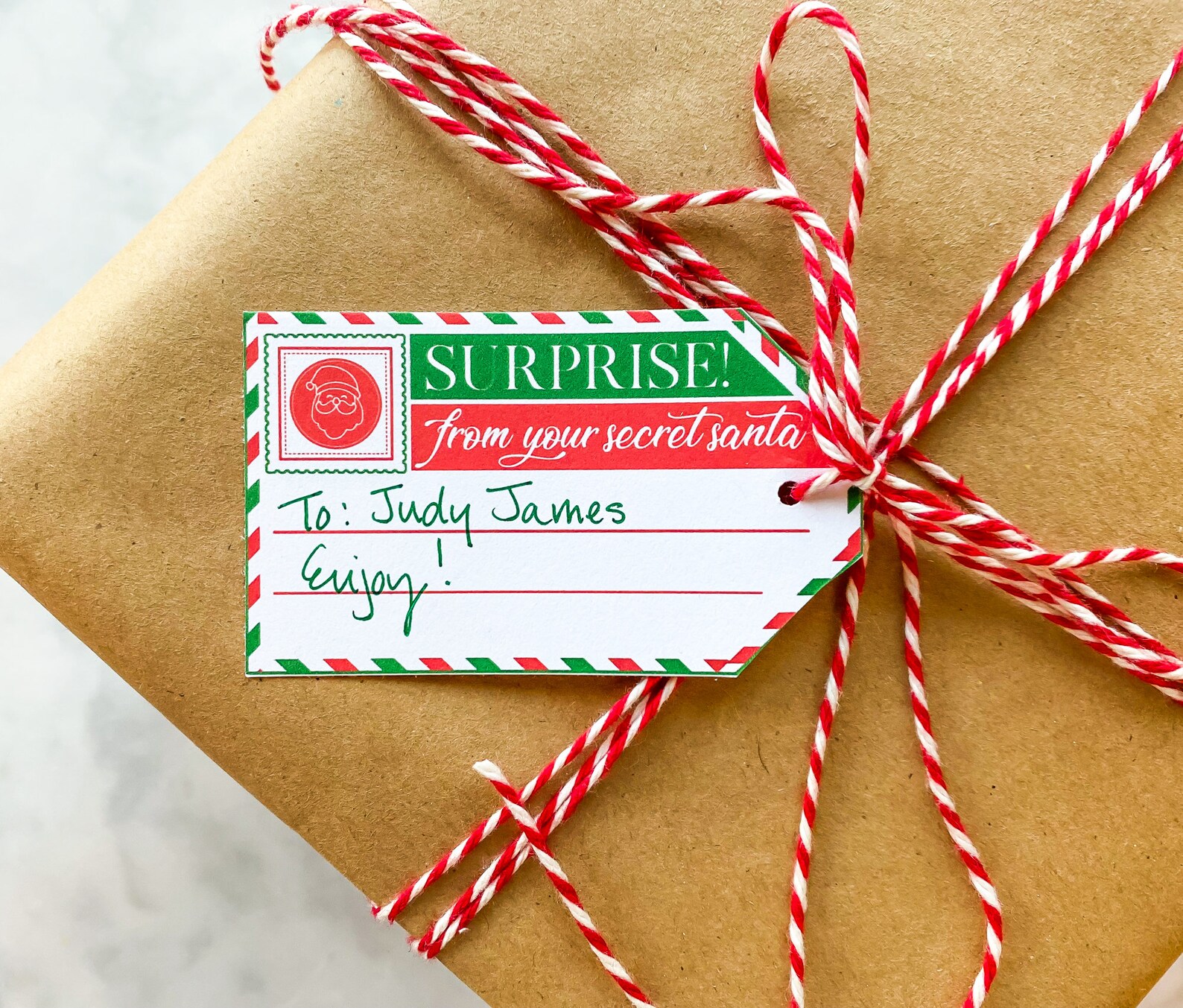 Printable Secret Santa Christmas Gift Tags | Printable Gift Tags ...