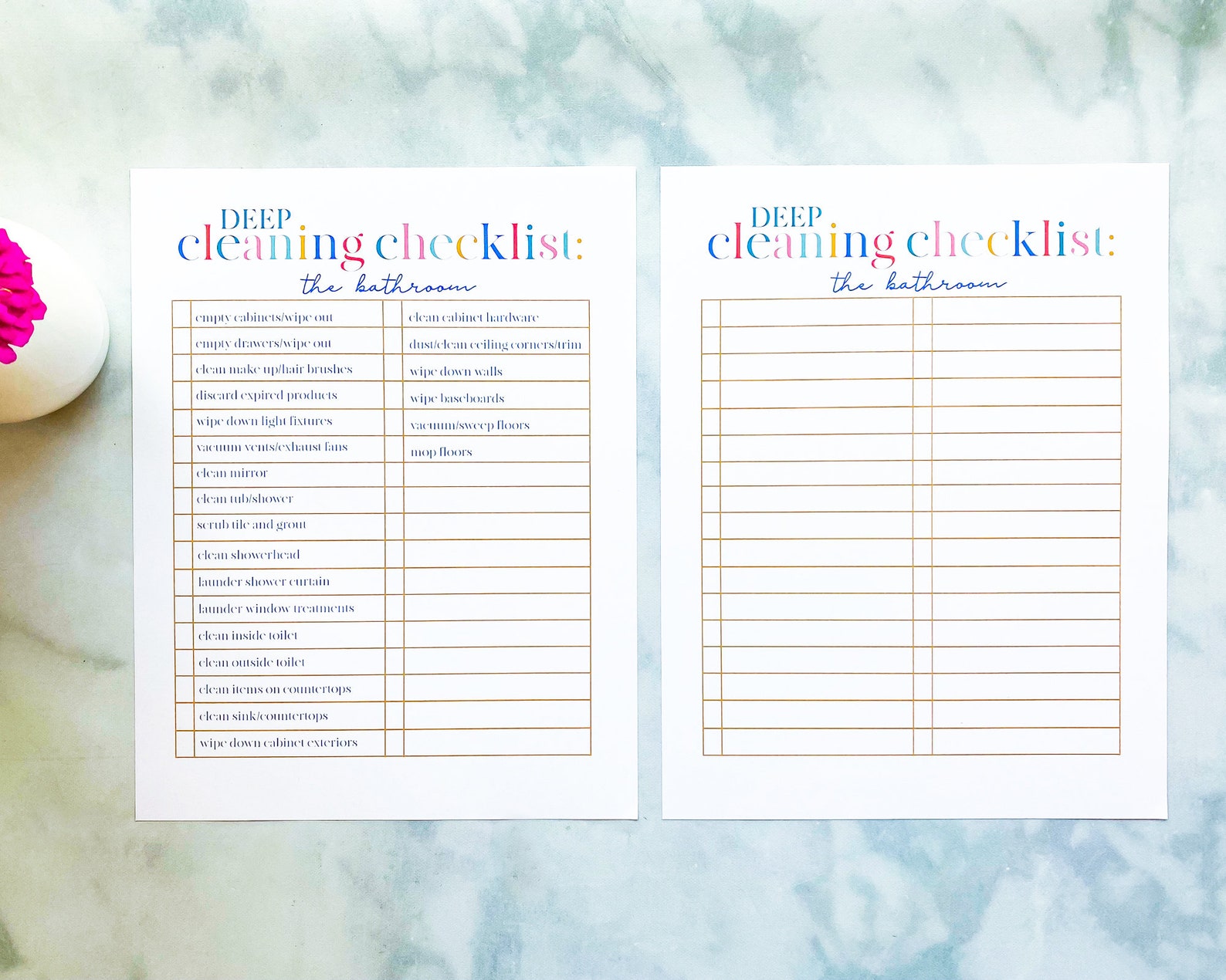 Deep Cleaning Checklist Printables | Cleaning Planner | Cleaning ...