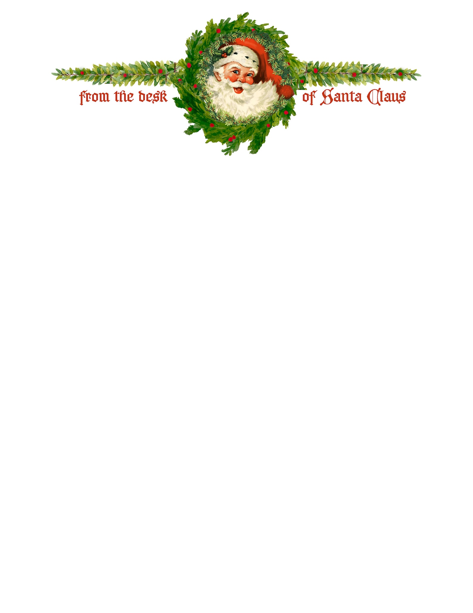 Printable Letter From Santa Letterhead | Fully Editable Christmas ...