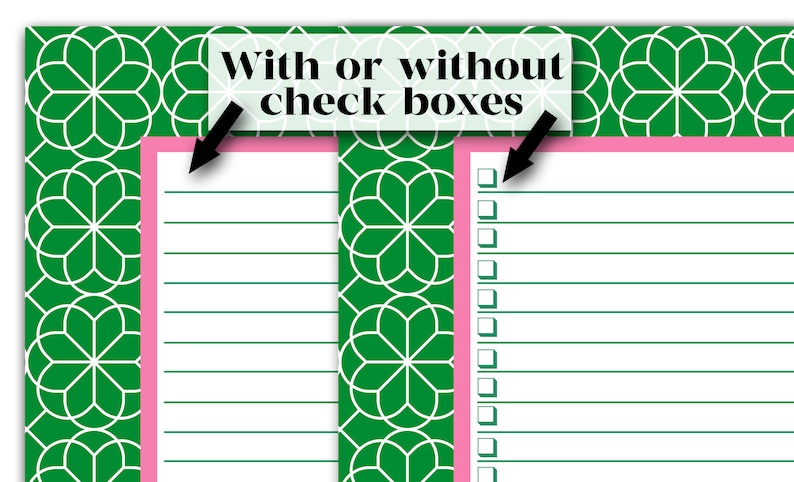 Preppy Printable Checklist | Green, Pink, White Toile to Do List ...