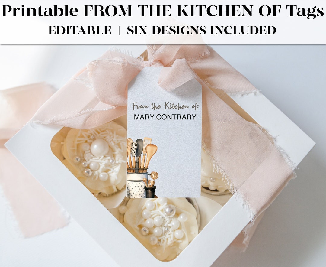 Printable FROM THE KITCHEN of Labels | Baking Labels Hang Tags ...