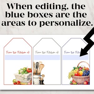 Printable FROM THE KITCHEN of Labels | Baking Labels Hang Tags ...