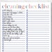 Printable Cleaning Checklist | Blank List With Check Boxes | Cleaning ...