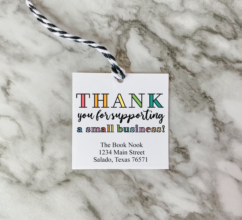 Printable Thank You Tags for Small Businesses | Editable Template ...