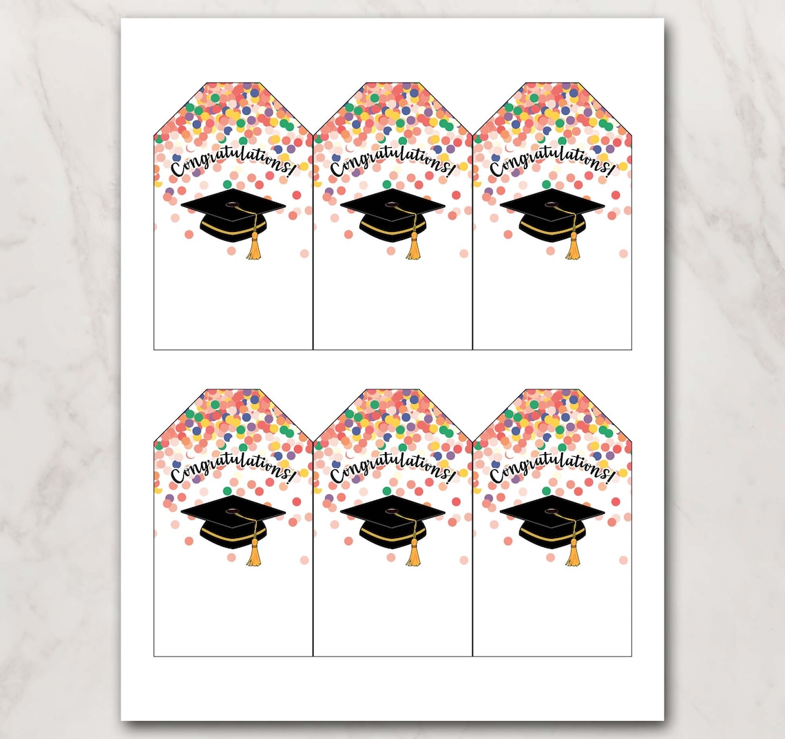 Printable Graduation Gift Tags Editable and Easy to Personalize Instant ...