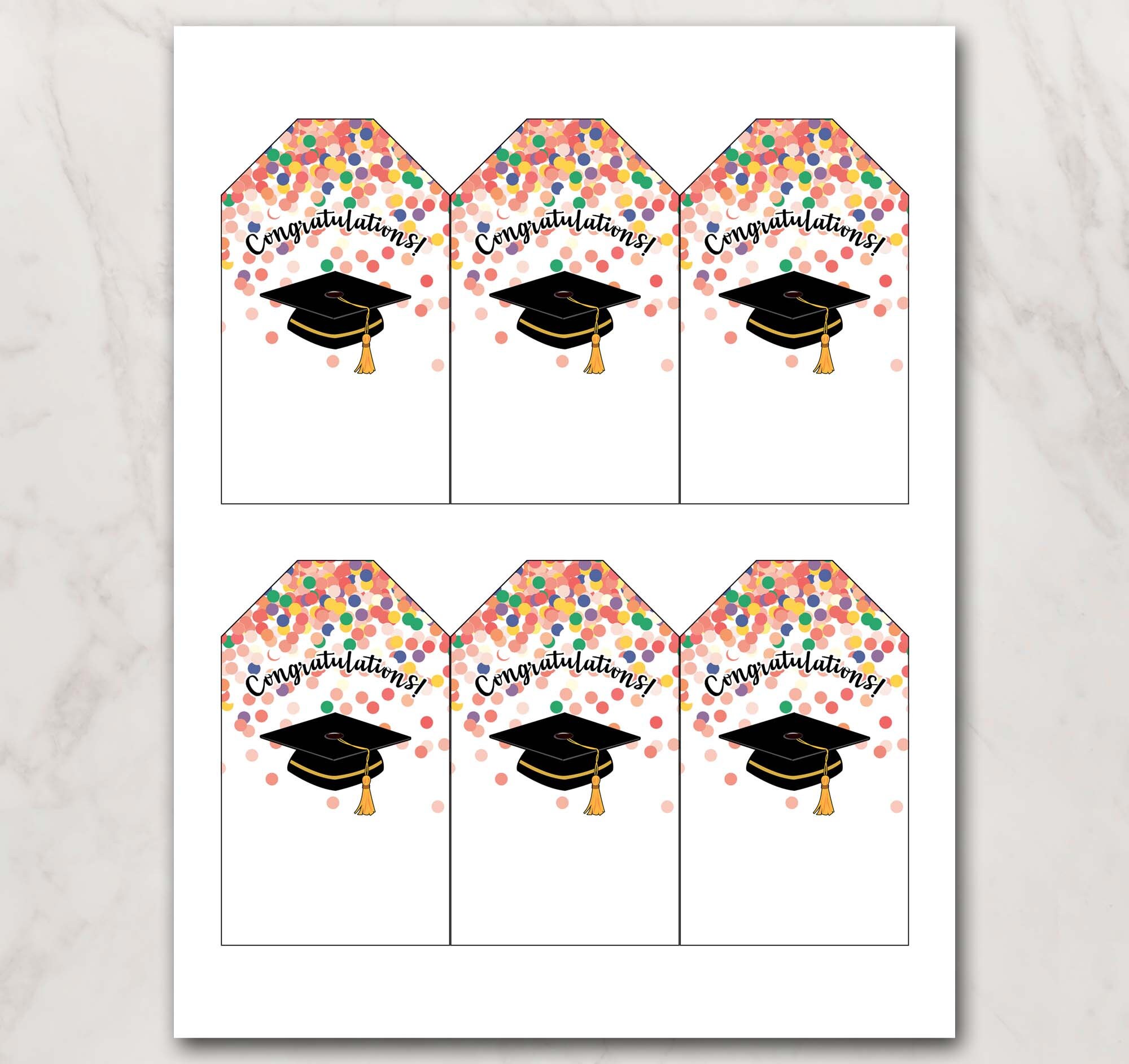 Printable Graduation Gift Tags Editable and Easy to Personalize Instant ...