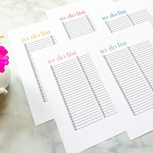 Printable to Do List in 5 Color Options | To-do List | Checklist ...