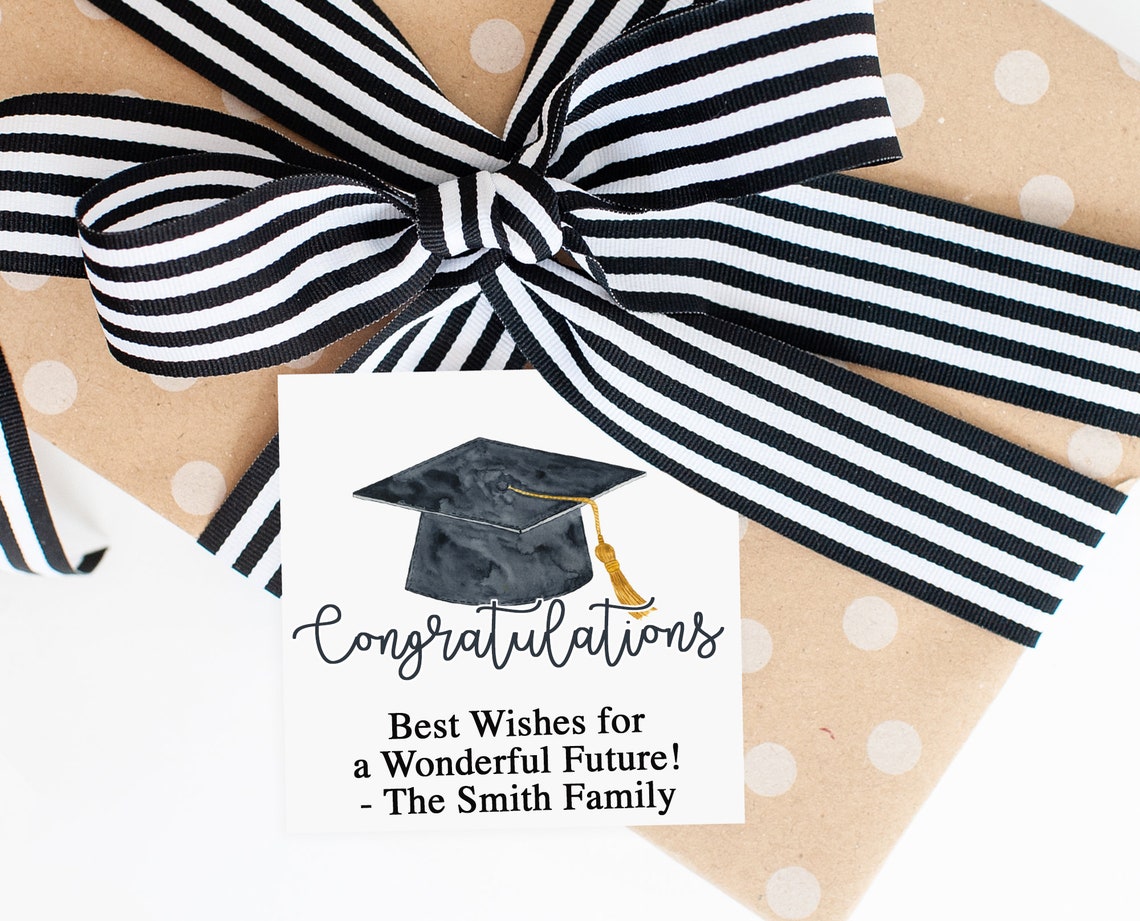 Printable Congratulations Graduation Tags | Editable | CONGRATS Gift ...
