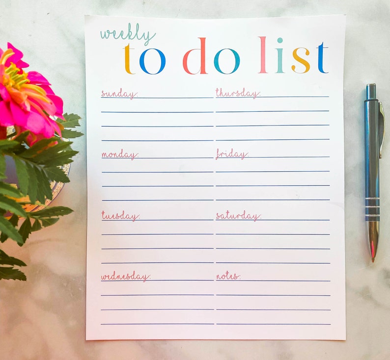 Printable Daily and Weekly to Do Lists | Task List Printable ...