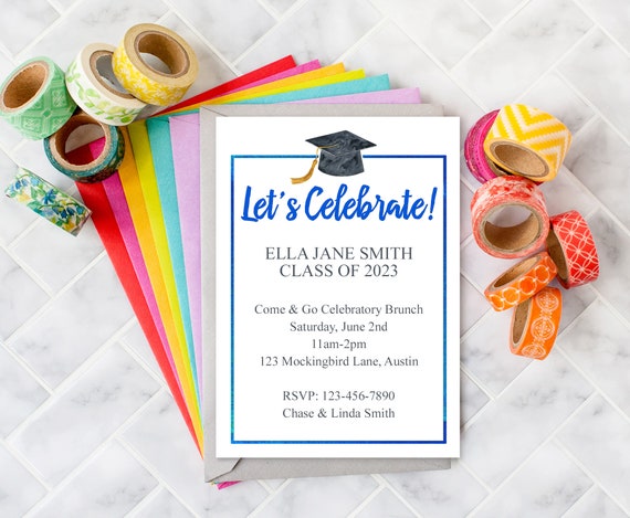 Graduation Ceremony Invitation Borders