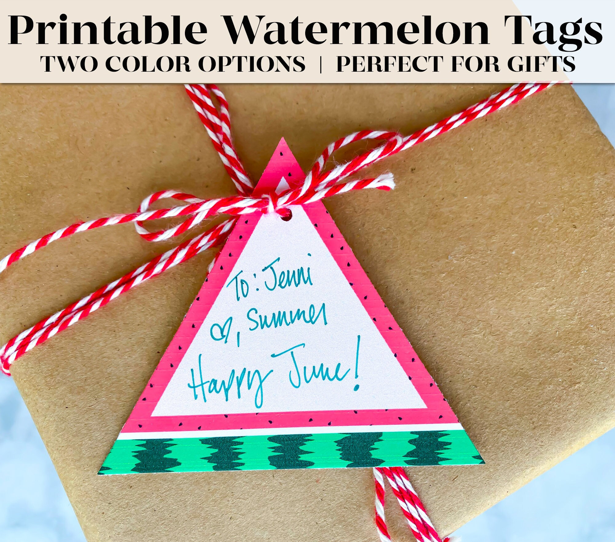 Printable Watermelon Gift Tags | Watermelon Printables | Summer ...