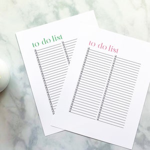 Printable to Do List in 5 Color Options | To-do List | Checklist ...