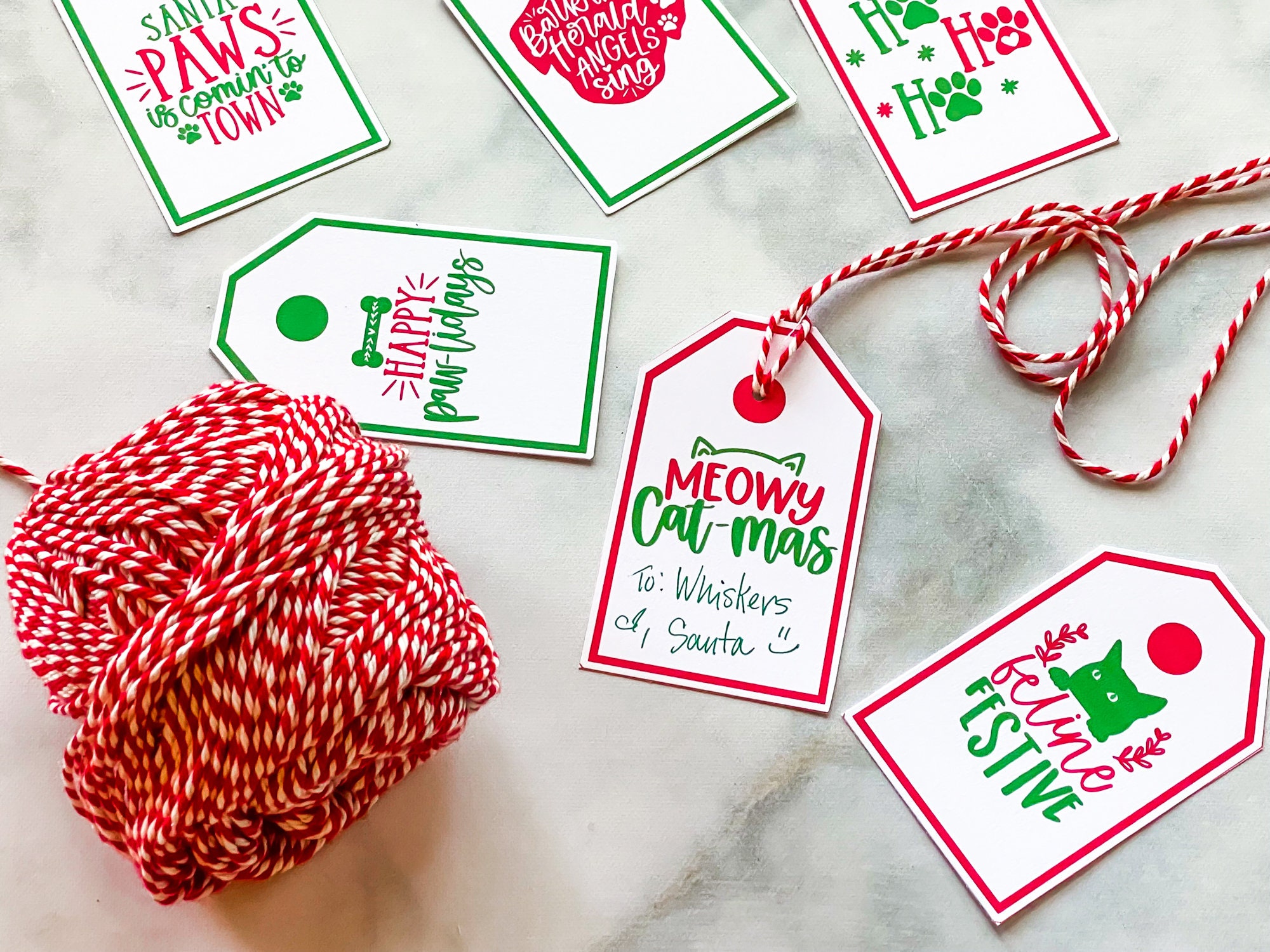 Pet Gift Tags | Printable Christmas Tags for Pet Gifts | Holiday Gift ...