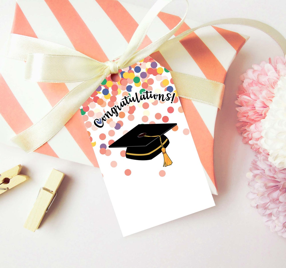 Printable Graduation Gift Tags Editable and Easy to Personalize Instant ...