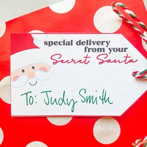 Printable Secret Santa Christmas Gift Tags | Printable Gift Tags ...