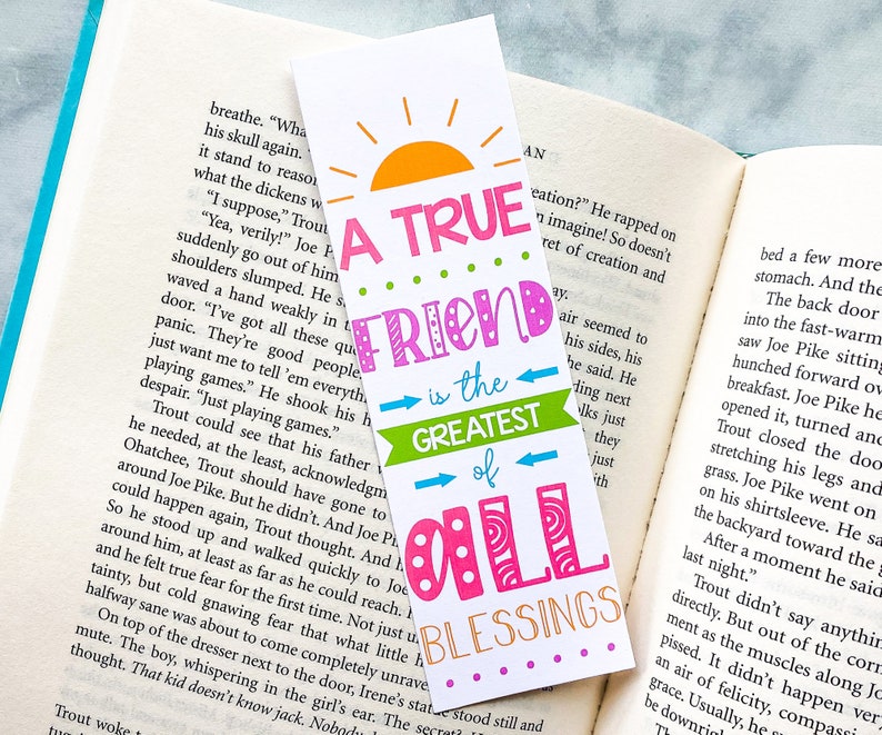 Printable Bookmarks for Friends | Literary Gifts | Bookish Gifts | Book ...
