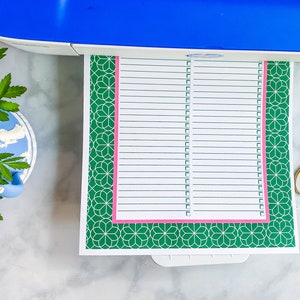 Preppy Printable Checklist | Green, Pink, White Toile to Do List ...