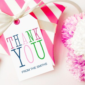 Printable Thank You Tags - EDITABLE! Colorful and Fun Printable Gift ...