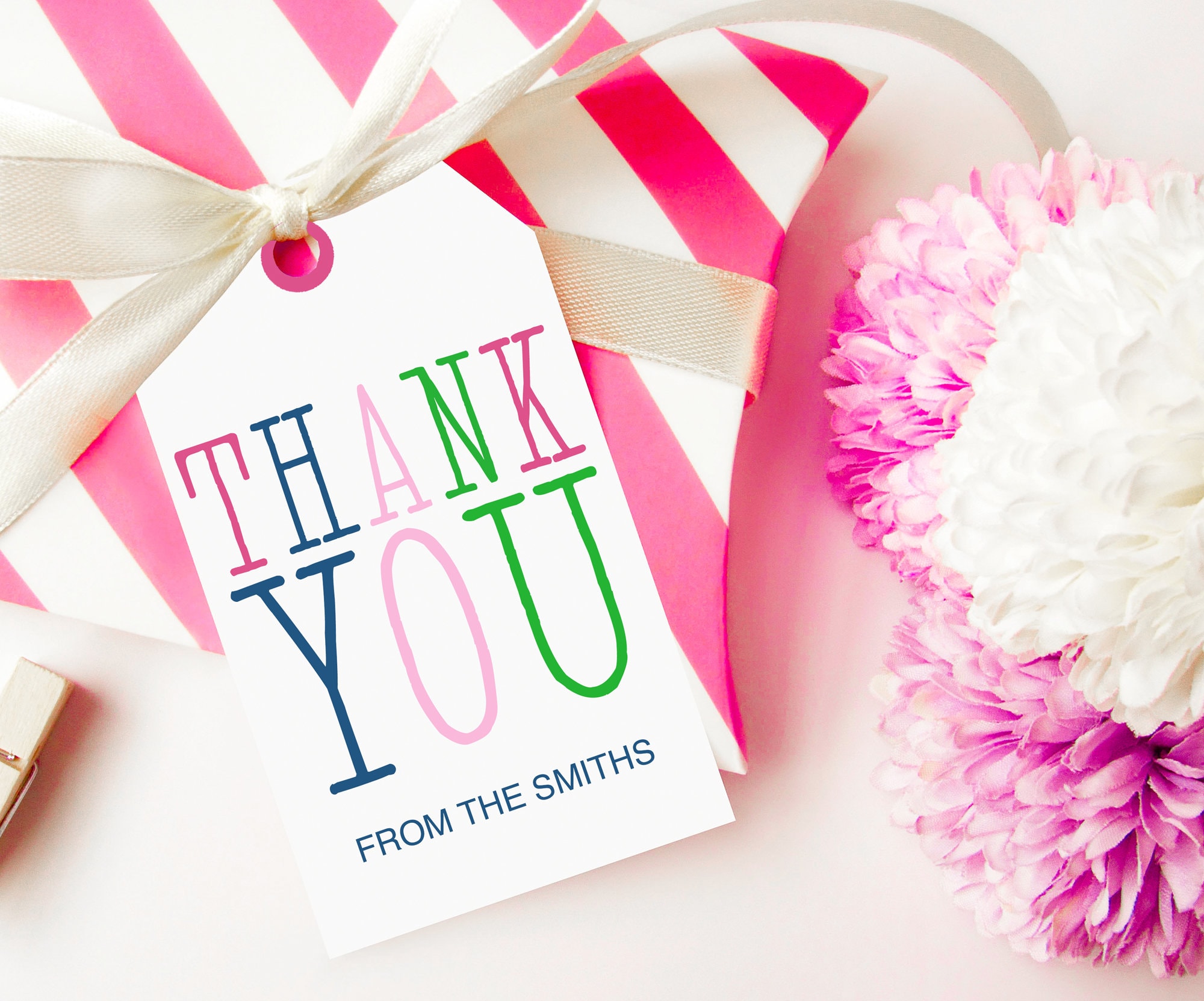 Printable Thank You Tags - EDITABLE! Colorful and Fun Printable Gift ...