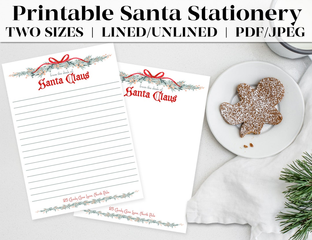 Printable Santa Letterhead | Letter From Santa | Santa Claus Letter ...