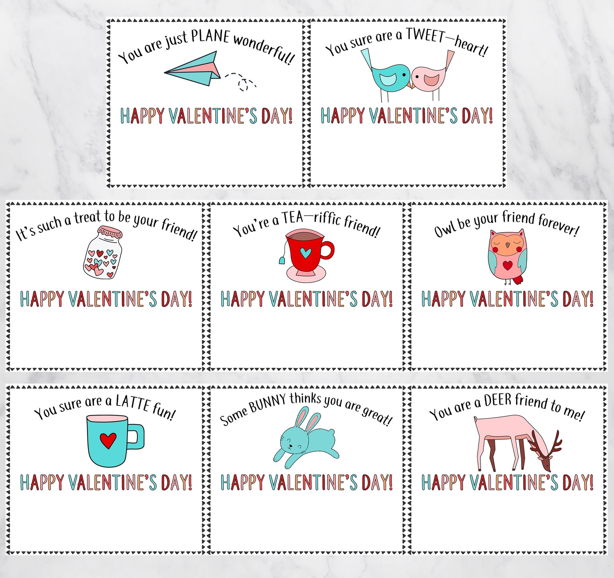 24 Printable Classroom Valentines | Bonus Printable Teacher Valentine ...